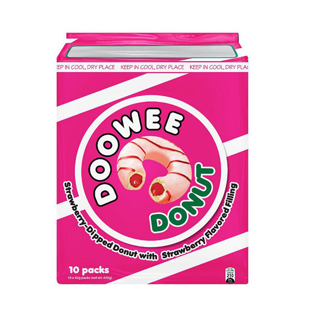 Rebisco, Doowee Donut 10 packs (Chocolate, White chocolate, Strawberry ...