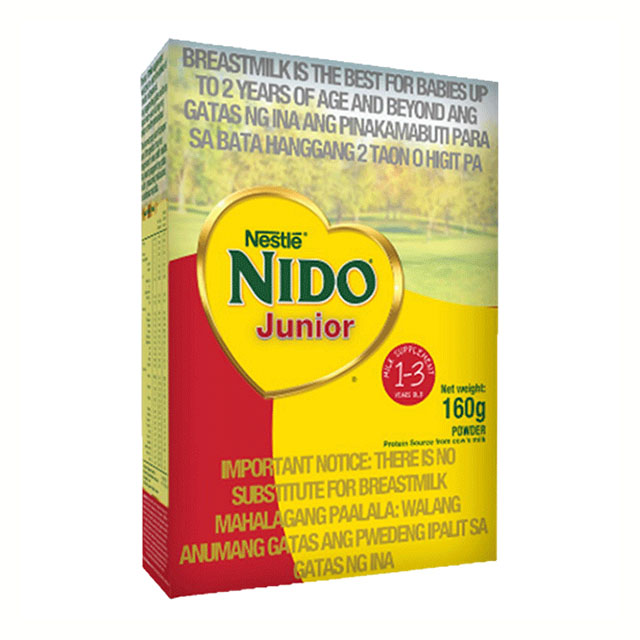 Nestle, Nido Milk Jr. 1-3 Years Old (160g, 370g, 700g, 900g, 1.2 kg, 1.6 kg, 2 kg), NID23 ...