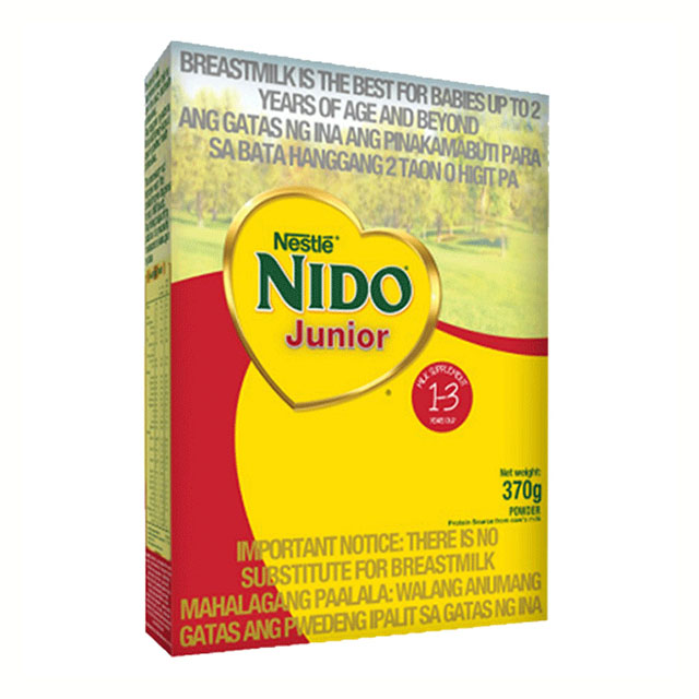 Nestle, Nido Milk Jr. 1-3 Years Old (160g, 370g, 700g, 900g, 1.2 kg, 1.6 kg, 2 kg), NID23 ...