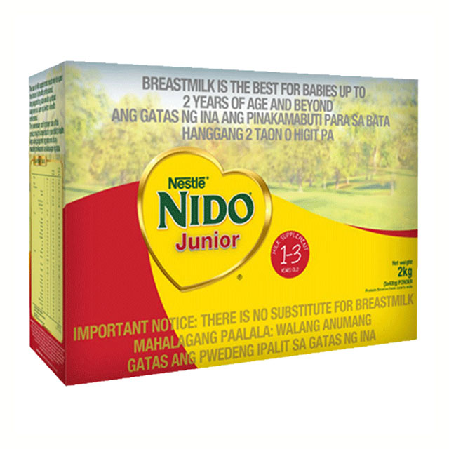 Nestle, Nido Milk Jr. 1-3 Years Old (160g, 370g, 700g, 900g, 1.2 kg, 1.6 kg, 2 kg), NID23 ...
